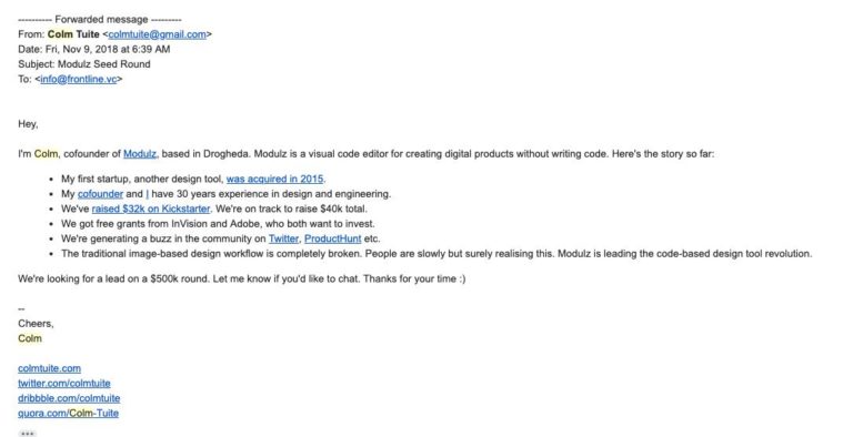 How to write a perfect cold email to VCs (with examples) | Frontline